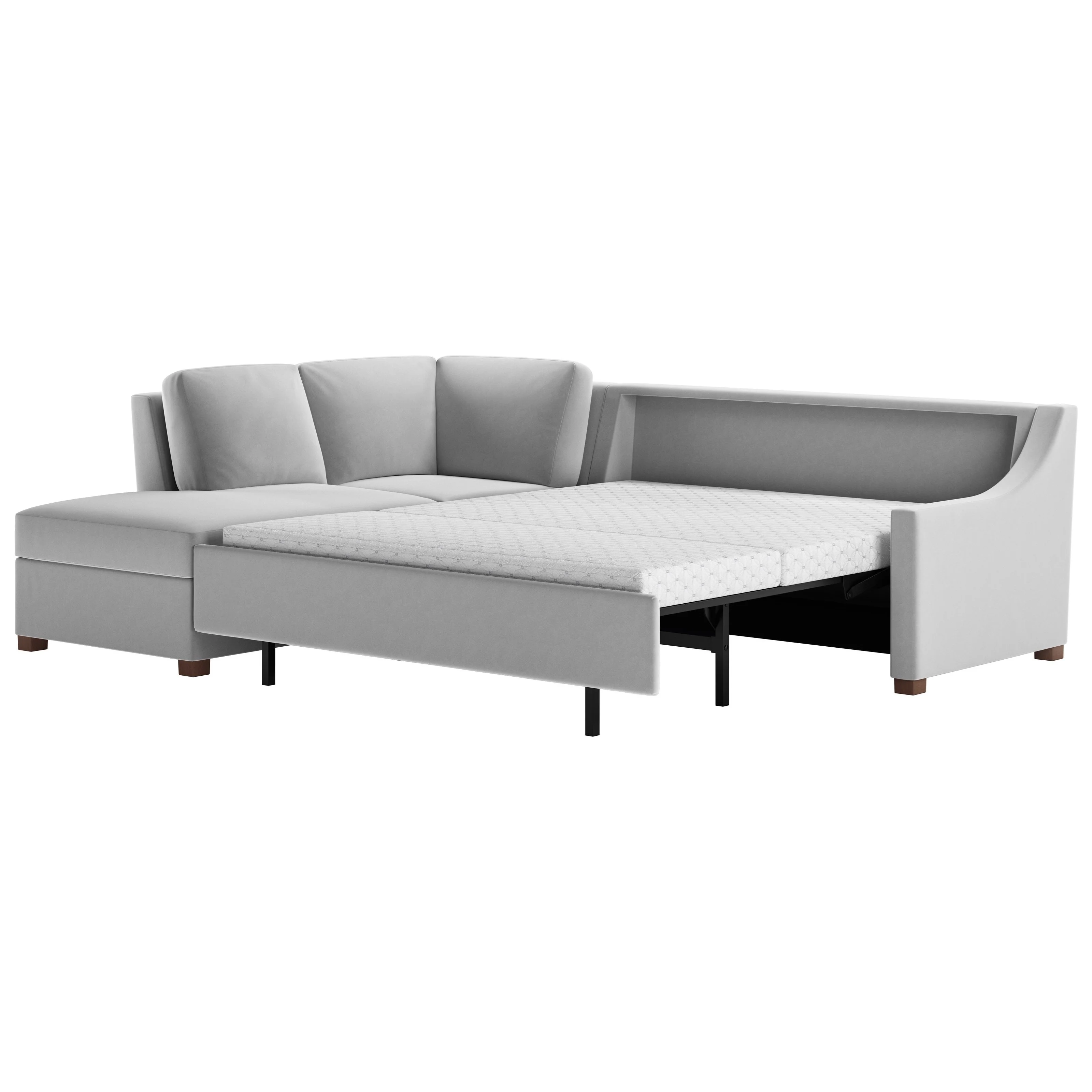 American Leather Perry PRY-LBC-LA+PRY-SR2-QS Two Piece Sectional Sofa with Queen Sleeper | Reeds ...
